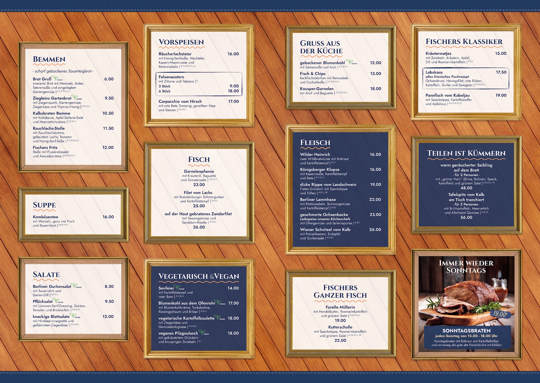 Fischer & Lustig | Berlin | Speisekarte